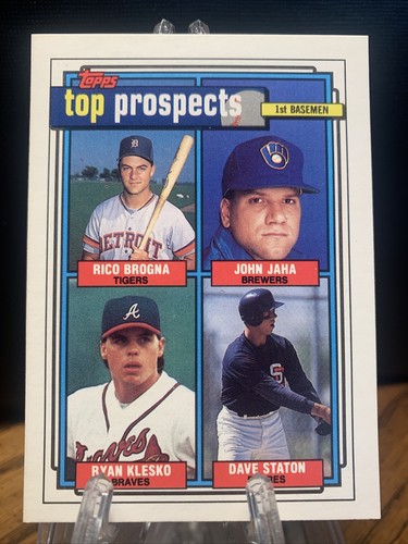 1992 Topps Top Prospects Rookie Ryan Klesko Rico Brogna John Jaha Dave ...