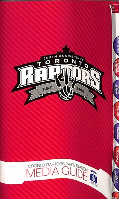 2004-05 TORONTO RAPTORS BASKETBALL MEDIA GUIDE, 10TH ANNIVERSARY | eBay