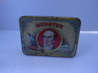 Vintage Webster Cigar Company Metal Tin Box Factory | eBay