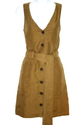 French Connection Green Linen Blend Sleeveless Dress Uk 8 WORN ONCE ...