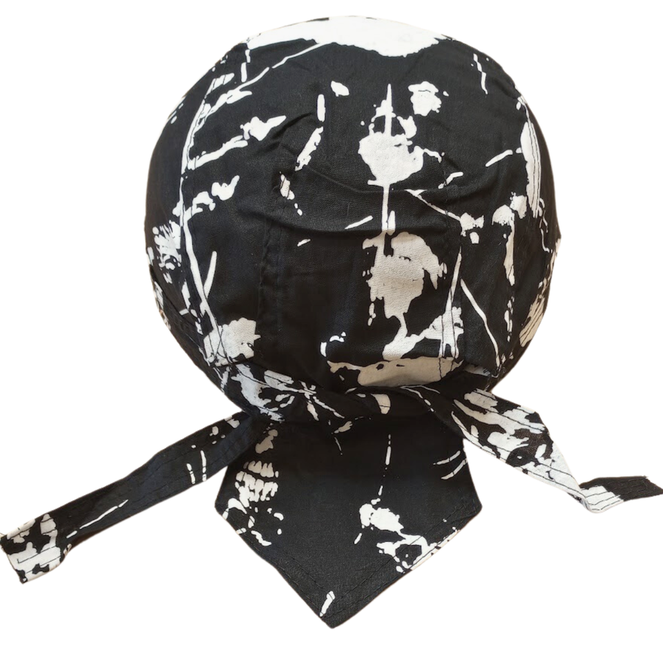 Skeleton Durag Skull Cap Head Wrap Biker Motorcycle Du Do Bones Bandana ...