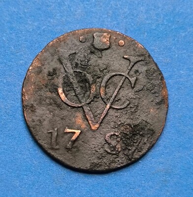 1787 Dutch Netherlands Voc Duit New York Penny Utrecht Grade Shipwreck ...