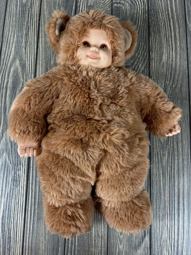 Vintage Anne Geddes Brown Fuzzy Bear Doll 15" | eBay