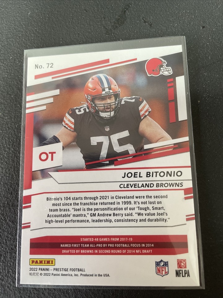 2022 Prestige #72 Joel Bitonio *0060T | eBay