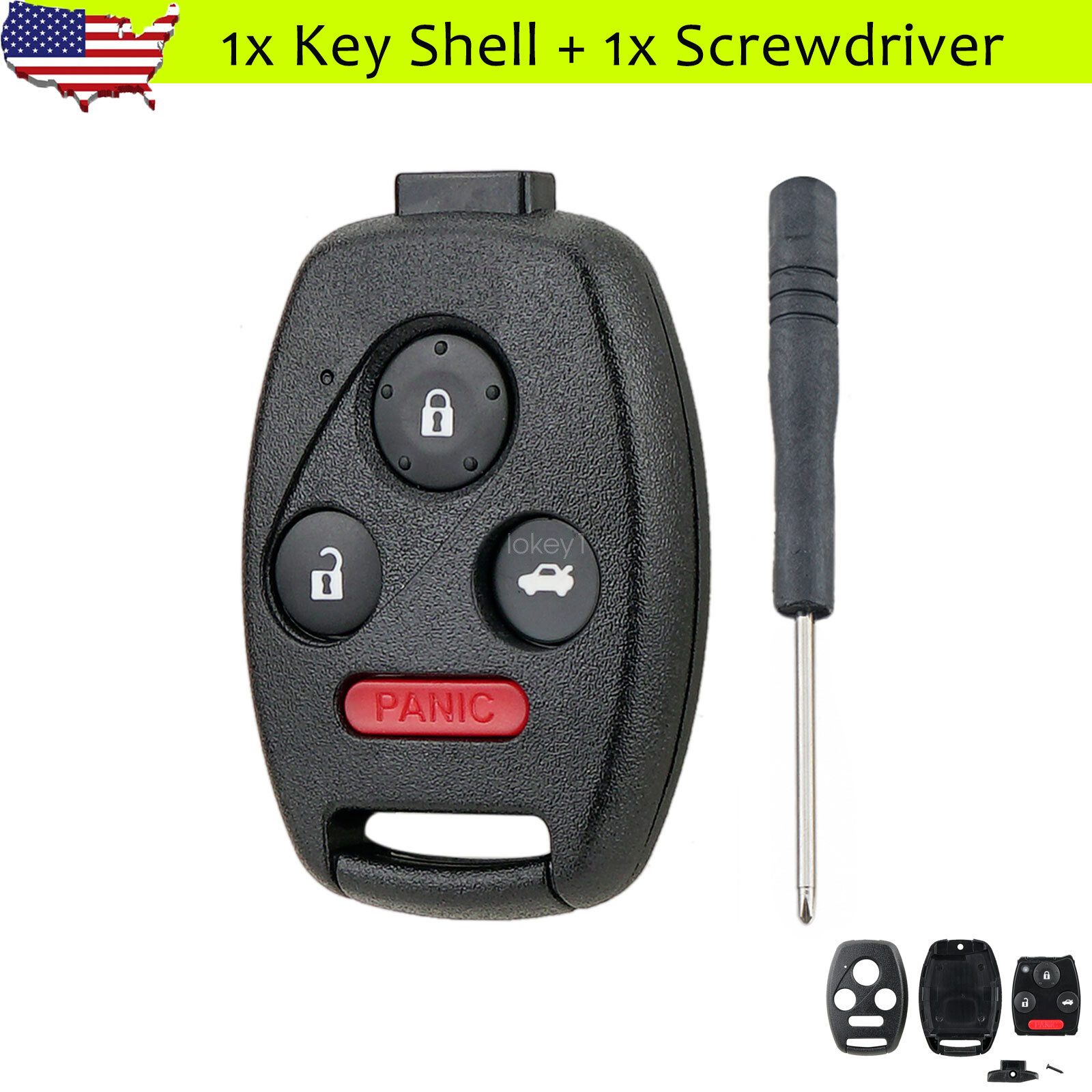 Honda Replacement Key Fob Replacement Remote Key Fob Shell Case For ...