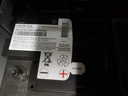LARGE NEW OEM MERCEDES-BENZ & AMG PRIMARY STARTER BATTERY A0009821808 ...