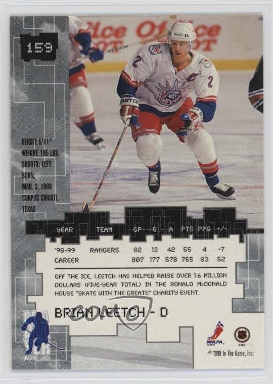 1999-00 ITG Be A Player Millennium Signature Series /20 Brian Leetch ...