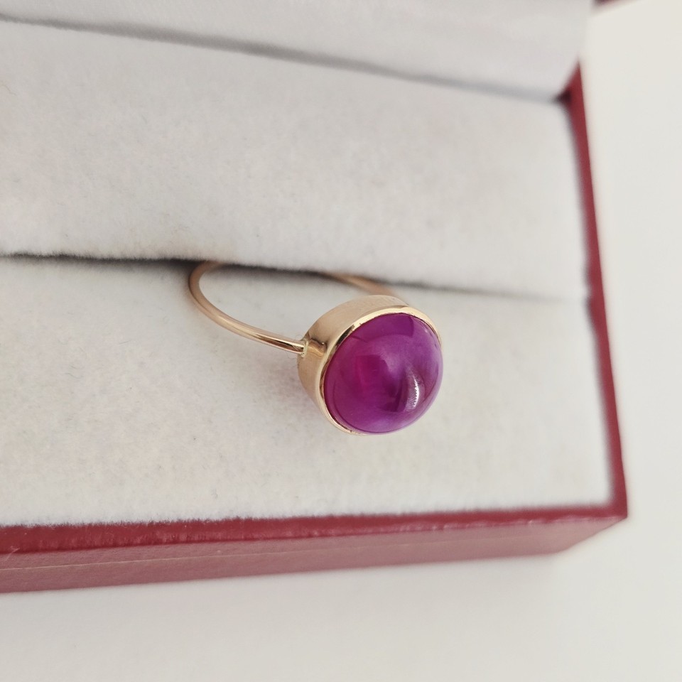 Vintage 14K Rose Gold PINK STAR SAPPHIRE RING | eBay