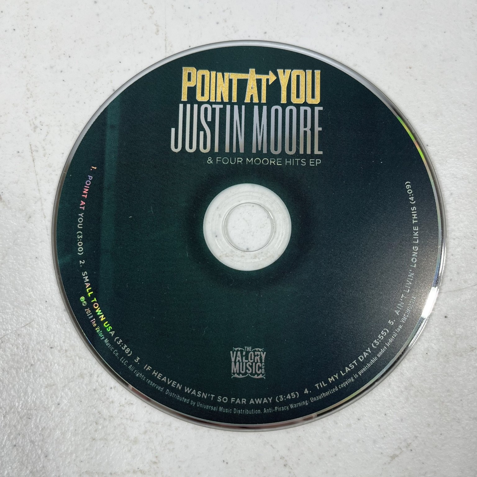 Justin Moore – Point At You & Four Moore Hits EP CD 2013 Country Valory ...