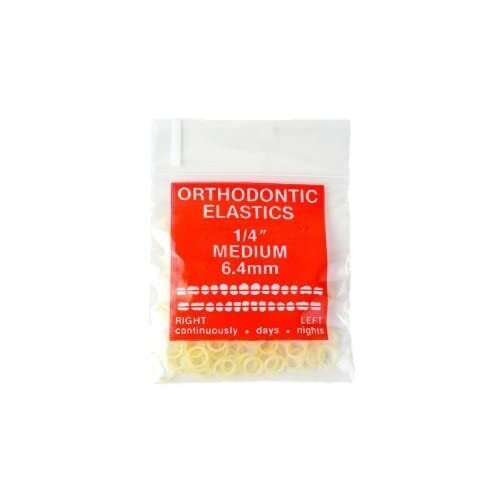 100 Pack Orthodontic Elastics 1/4' (6.4mm), Rubber Bands Great for Dog ...