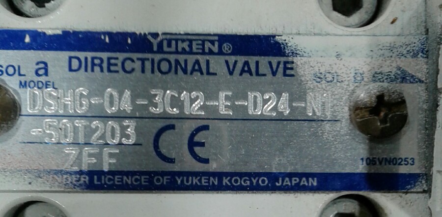 Yuken Directional Valve DSHG-04-3C12-E-024-N1 #1345KWA16PR2 | eBay