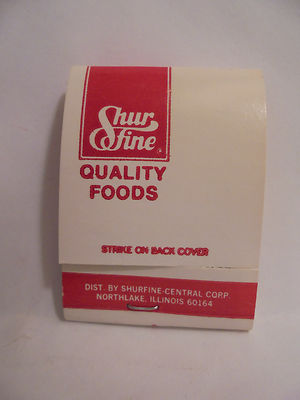 SHURFINE QUALITY FOODS MATCH BOOK AS PICTURED | eBay