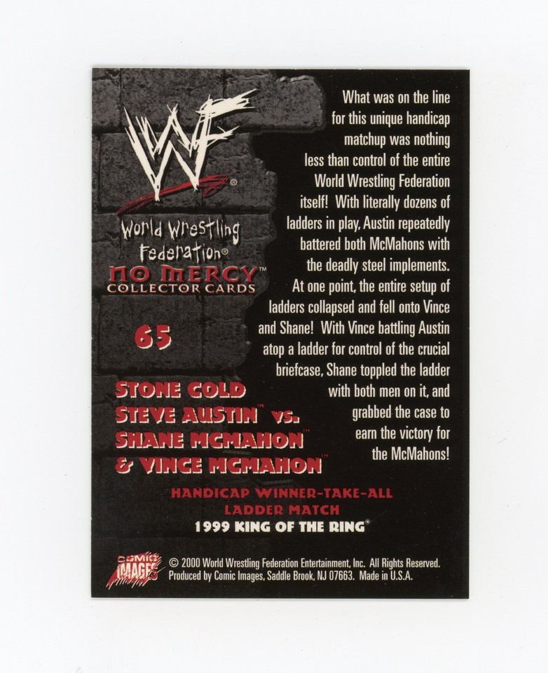 STONE COLD STEVE AUSTIN 2000 Comic Images WWF Foil #65 JM | eBay