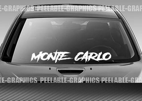 Monte Carlo Windshield Banner Vinyl Decal Sticker | eBay