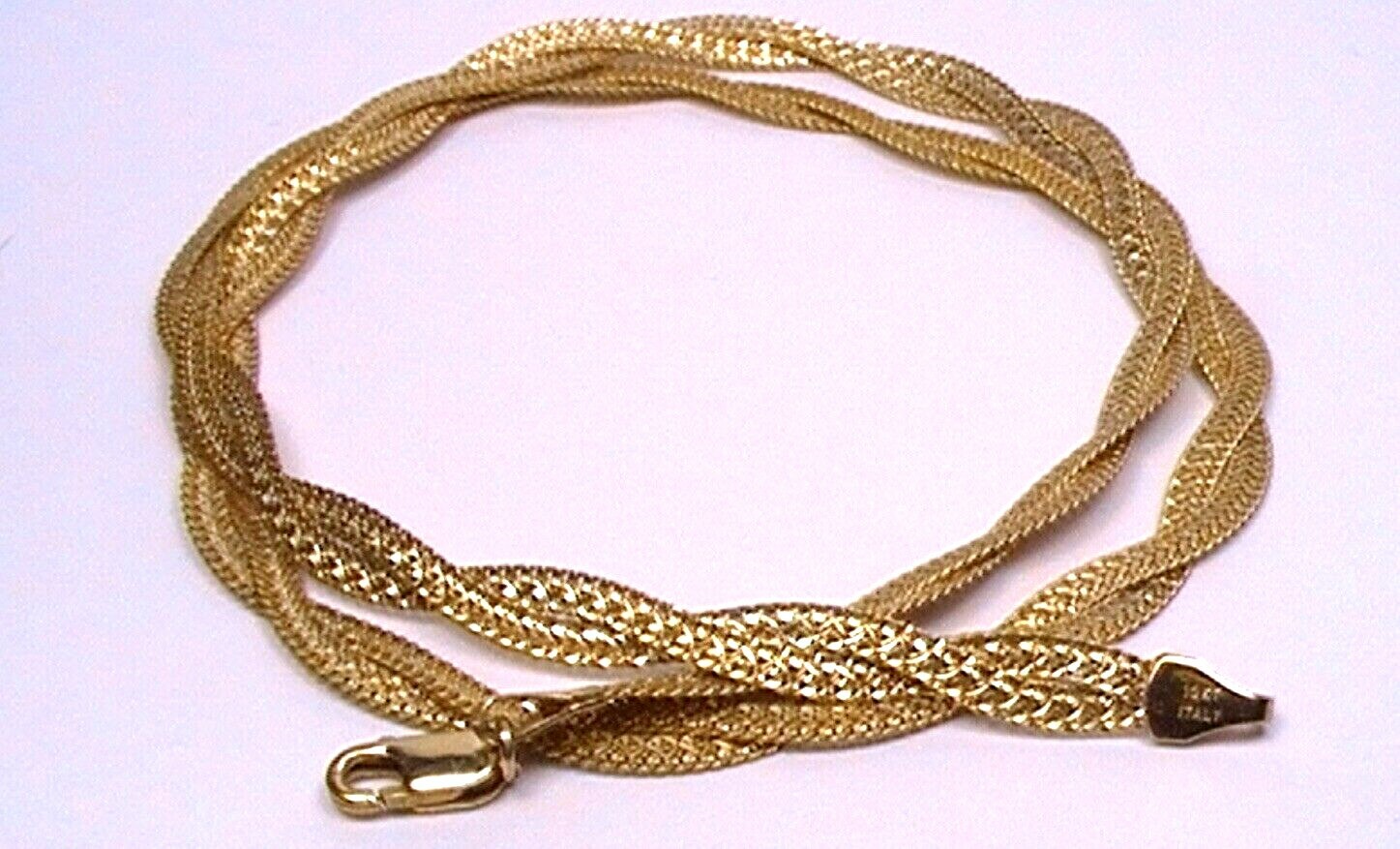 10k double chains twist style 5.5mm Wide - Gem