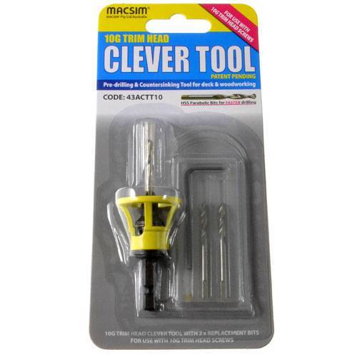Qty 5 TRIM Head Clever Tool 10g Countersink Decking Screw Merbau Deck ...