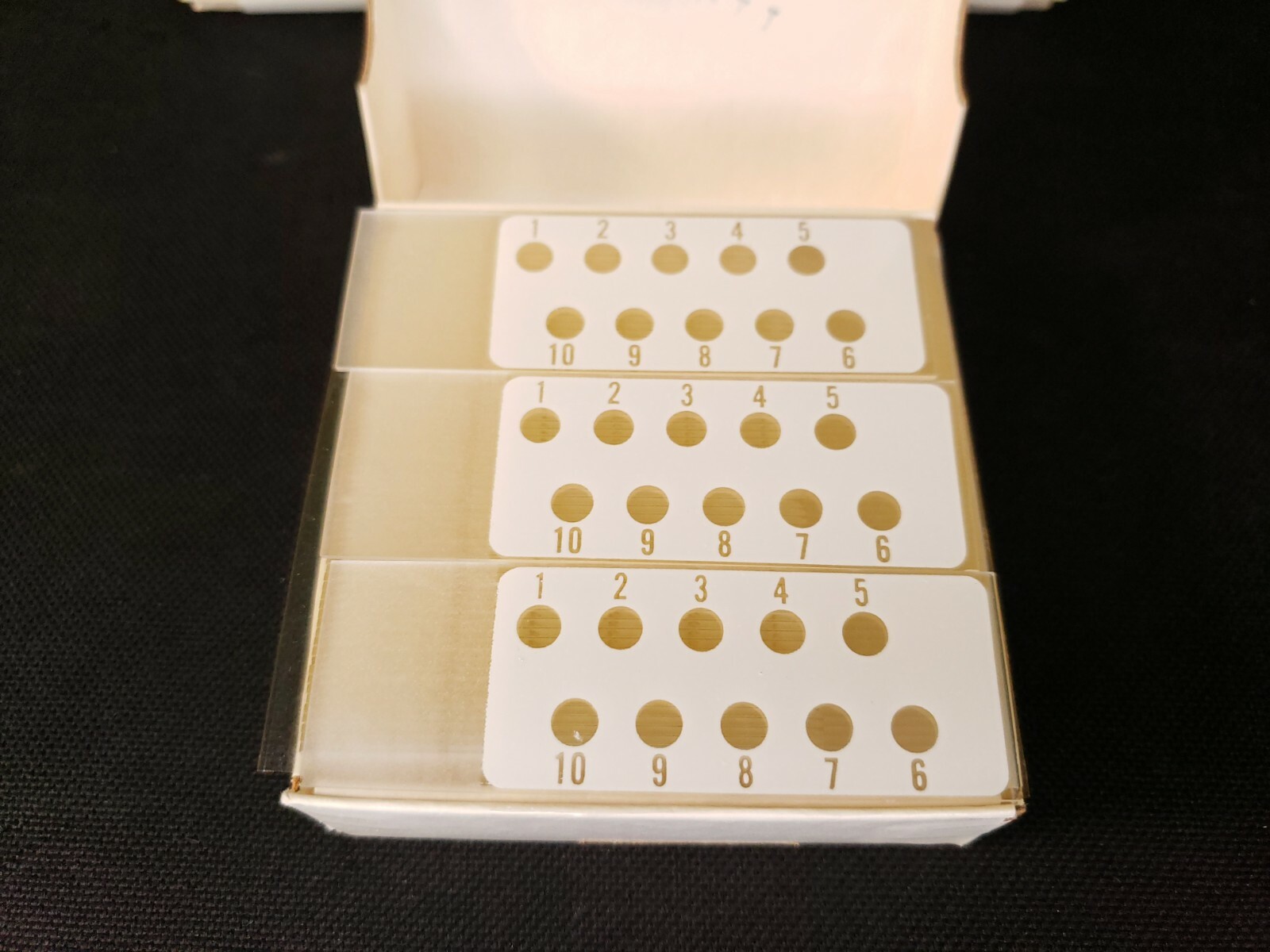 Hydrophobic 10-Well 5MM Standard Printed Teflon Microscope Slides - Box ...