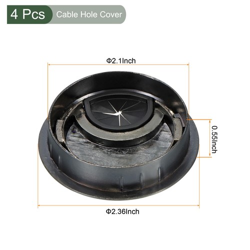 4Pcs Desk Cable Hole Cover,Zinc Alloy Cord Raceway(53mm,Bronze) | eBay