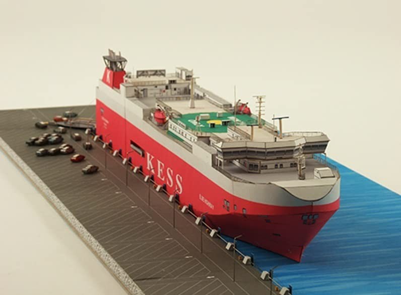 3D Assembly Model Papercraft Ship 1/400 Scale (Elbe Highway Ro-Ro Ship ...