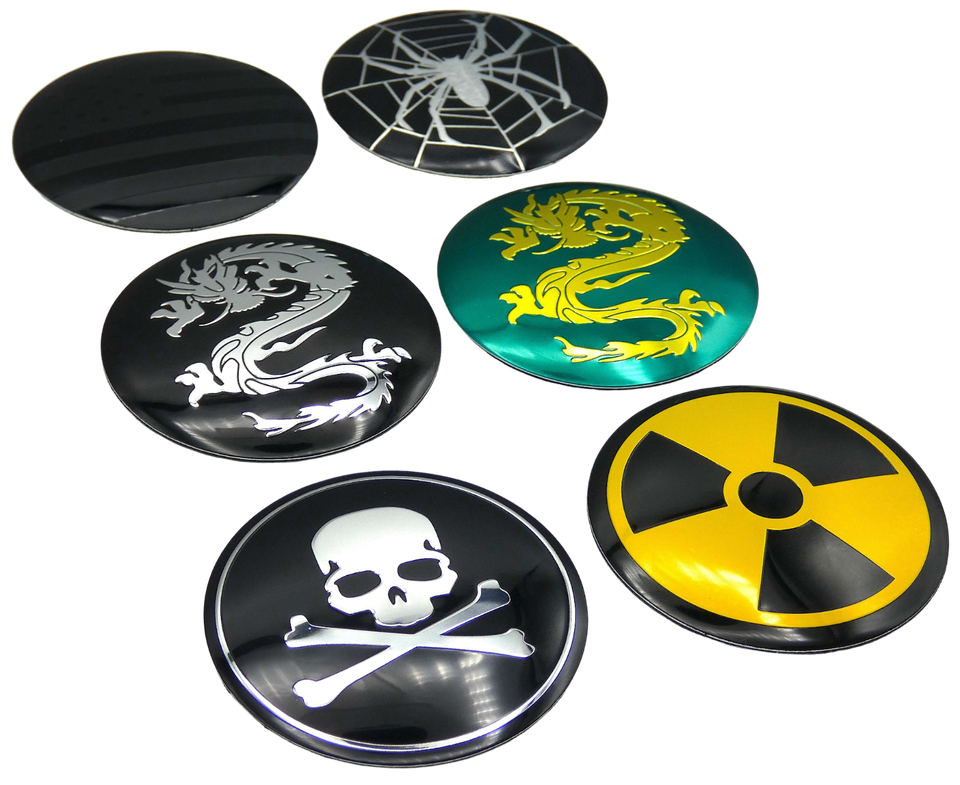 4 Pack Wheel Center Cap Decals Emblems Sticker 56mm 2.20" CHOOSE YOUR ...
