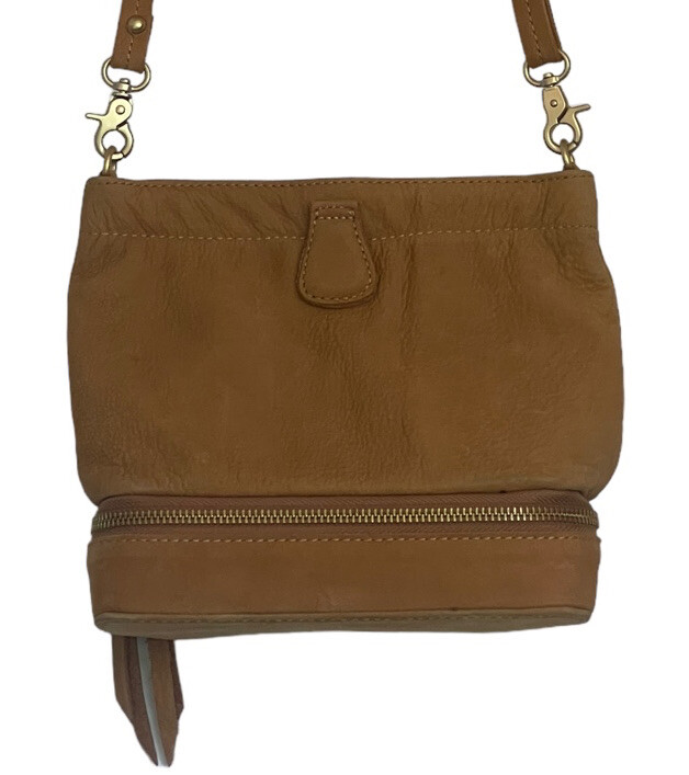 Miss Albright Purse Tan Brown Leather Shoulder Bag Crossbody ...