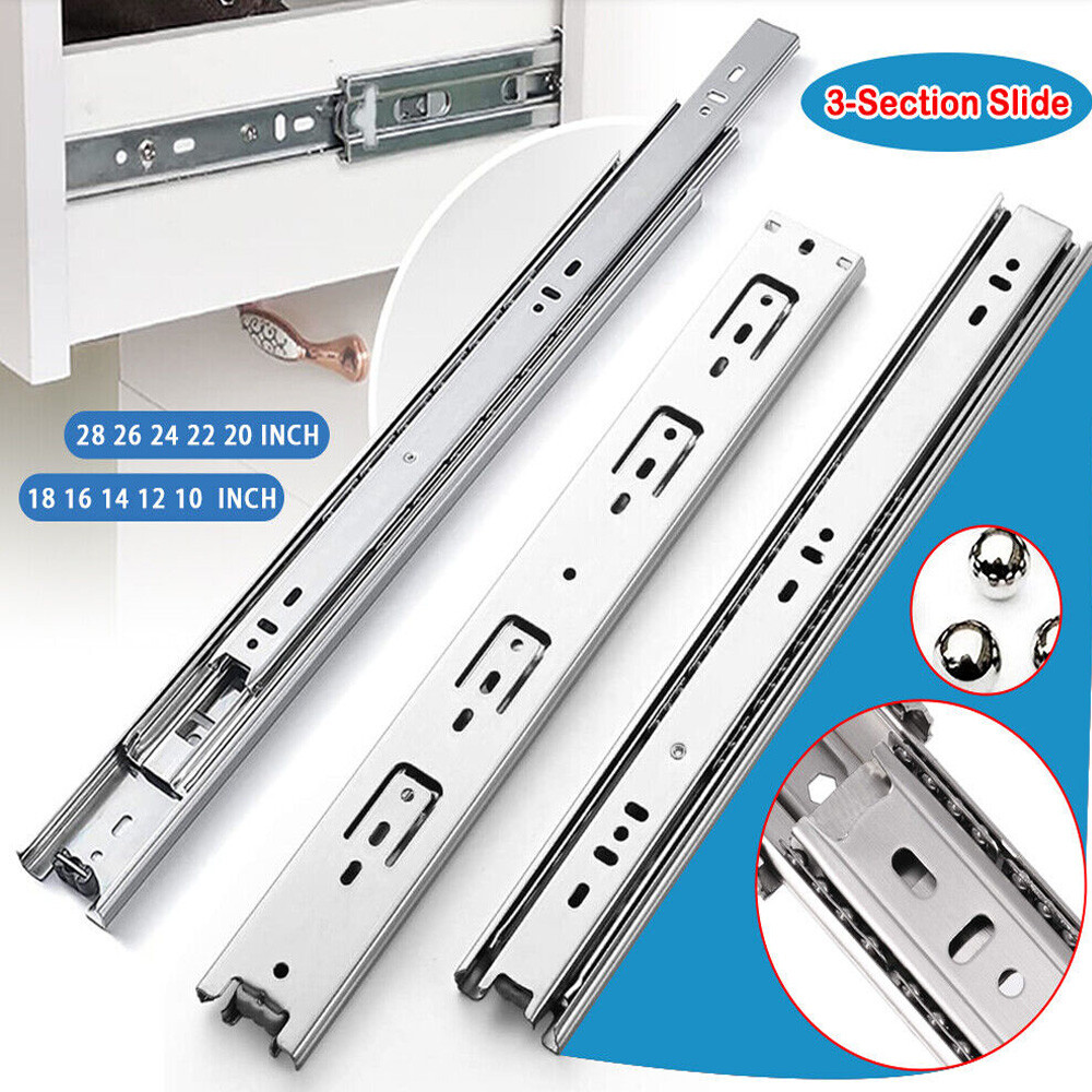Heavy Duty Drawer Runners 350mm-700mm Ball Bearing Storage Cabinet Draw ...