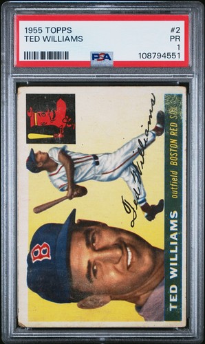 1955 Topps Ted Williams #2 Recently Graded PSA 1 | eBay