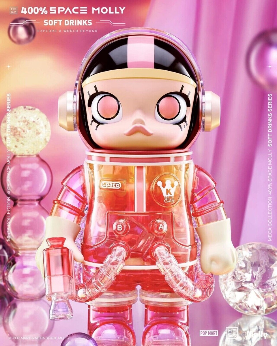 POP MART MEGA COLLECTION 400% SPACE MOLLY Soft Drink Series POP MART MEGA COLLECTION 400% SPACE MOLLY Soft Drink Series