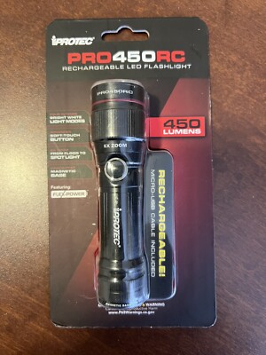 NEW iPROTEC PRO450RC Rechargeable LED Flashlight IPR-FLT-0003 | eBay