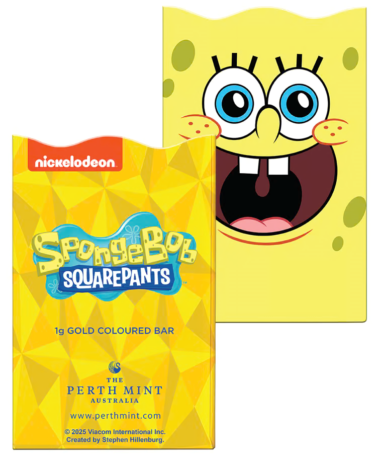 1 Gram Pure Gold Pamp 999.9 Bullion Bar Sponge Bob Squarepants Sealed w ...