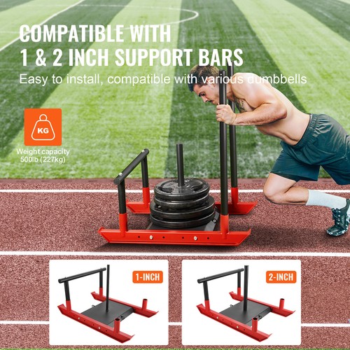 VEVOR Weight Power Pull Push Sled Fitness Strength Speed Resistant ...