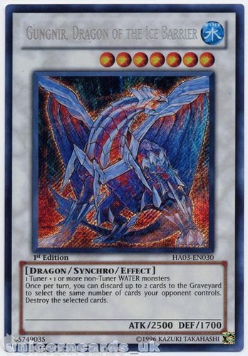 HA03-EN030 Gungnir, Dragon of the Ice Barrier Secret Rare 1st Edition ...