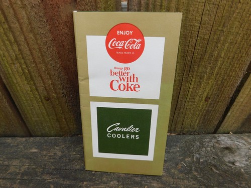 Vintage Coca cola Cavalier Coolers Brochure 7" folding Coke Vending ...