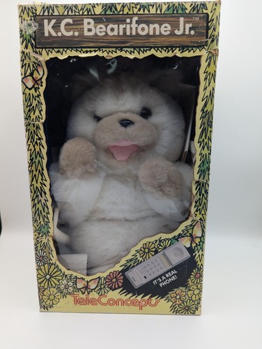 Teleconcept K.C. Bearifone Jr Plush Talking Teddy Bear Telephone 80s ...
