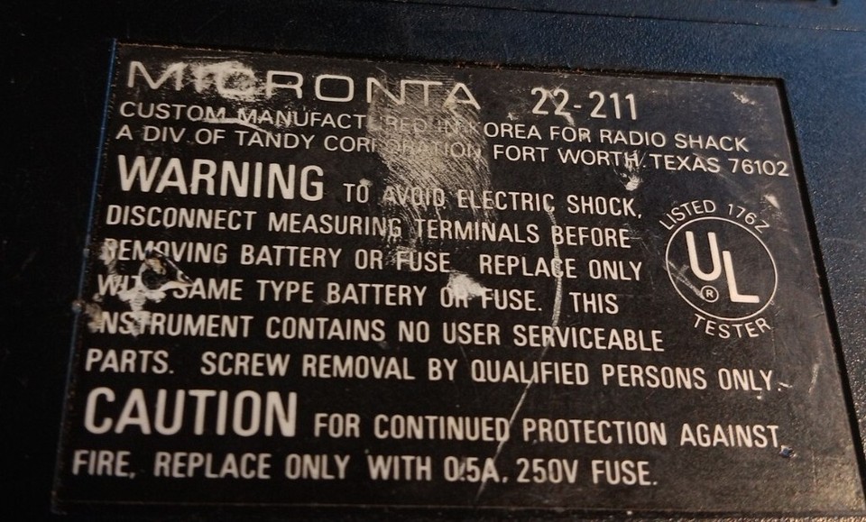 Micronta 22-211 Analog Multimeter. Fully Tested | eBay