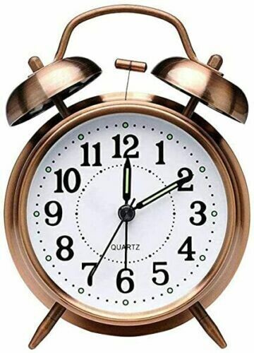 NEW Retro Loud Double Bell Mechanical Key Wound Alarm Clock UK | eBay UK