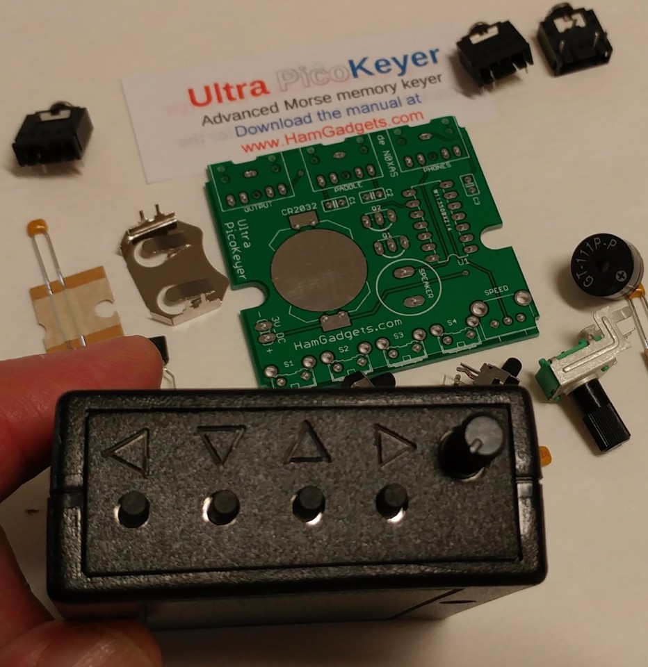 Ham Radio CW memory Keyer KIT ULTRA-PK small easy program! Morse code ...