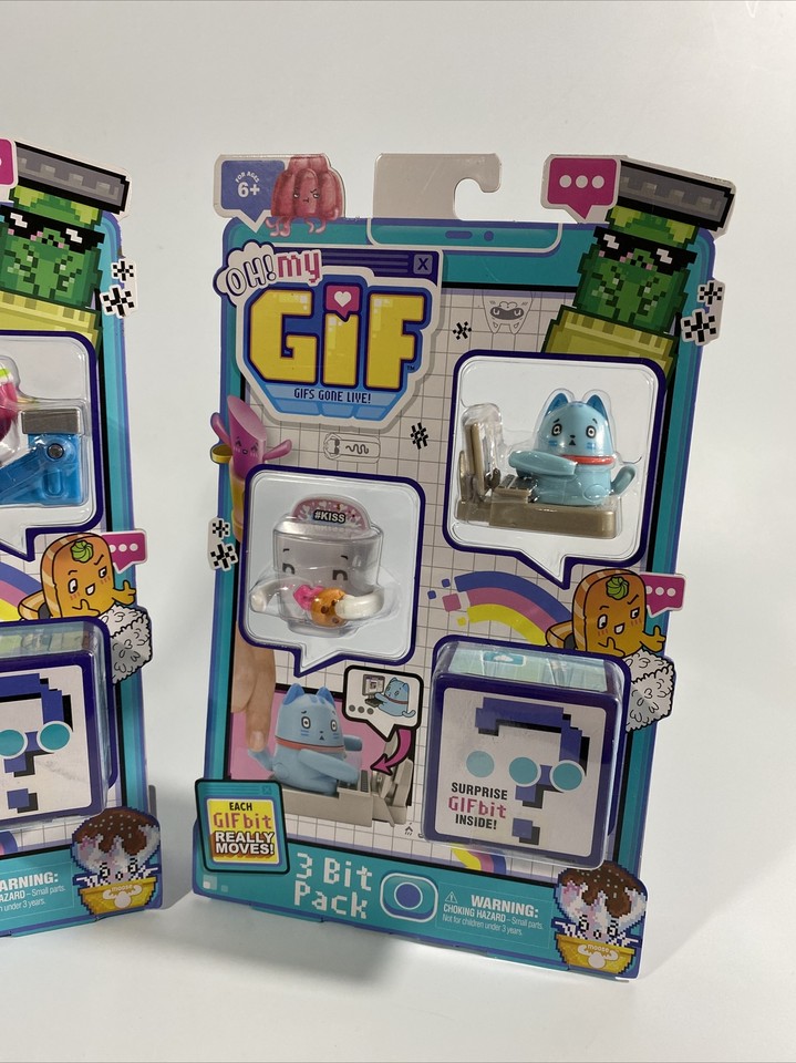 Oh My GIF Collectible Funny Animated Toy Figurines 3-Bit Packs - NEW ...