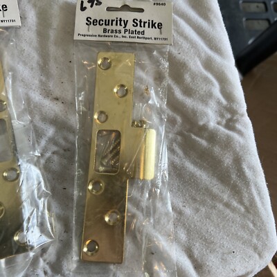 Progressive Hardware 9640/BP Plate Security Strike Latch 5-7/8” X 1-1/8” Brass | eBay