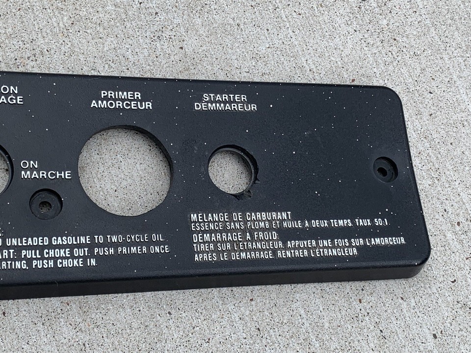 Toro CCR 2000 CCR 2400 38180 38181 38409 Snow Blower Control Panel Dash ...