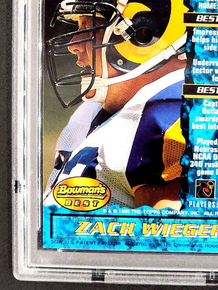 1995 Bowman's Best Blue Refractor #38 Zach Wiegert RC Rookie PSA 10 Gem ...