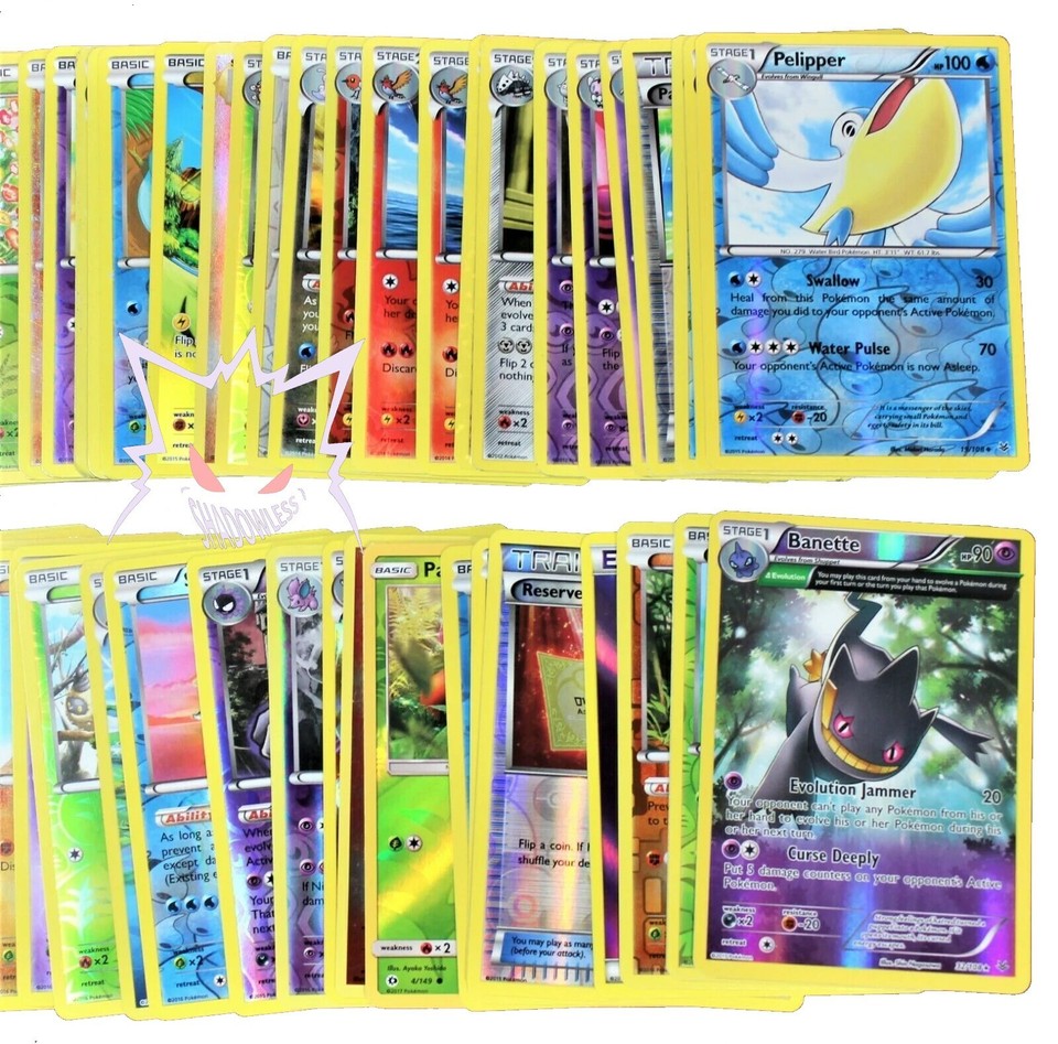 Pokemon TCG 102 Card Lot 3 Ultra Rares, 8 Holos, 6 Black Star Rares, 85 ...