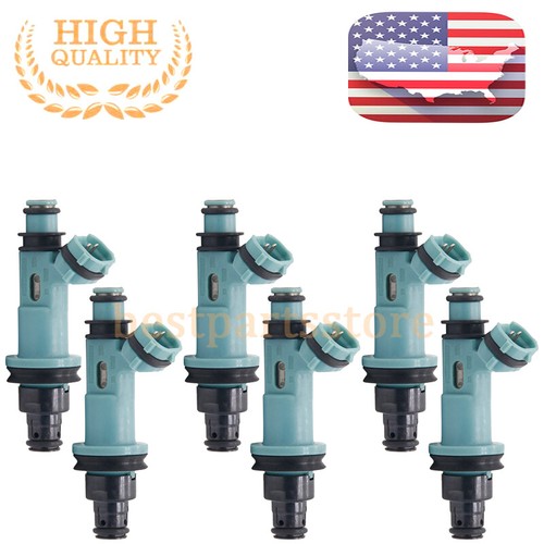 6PCS Fuel Injectors For Denso Supra Lexus GS300 SC300 IS300 3.0L 23250 ...