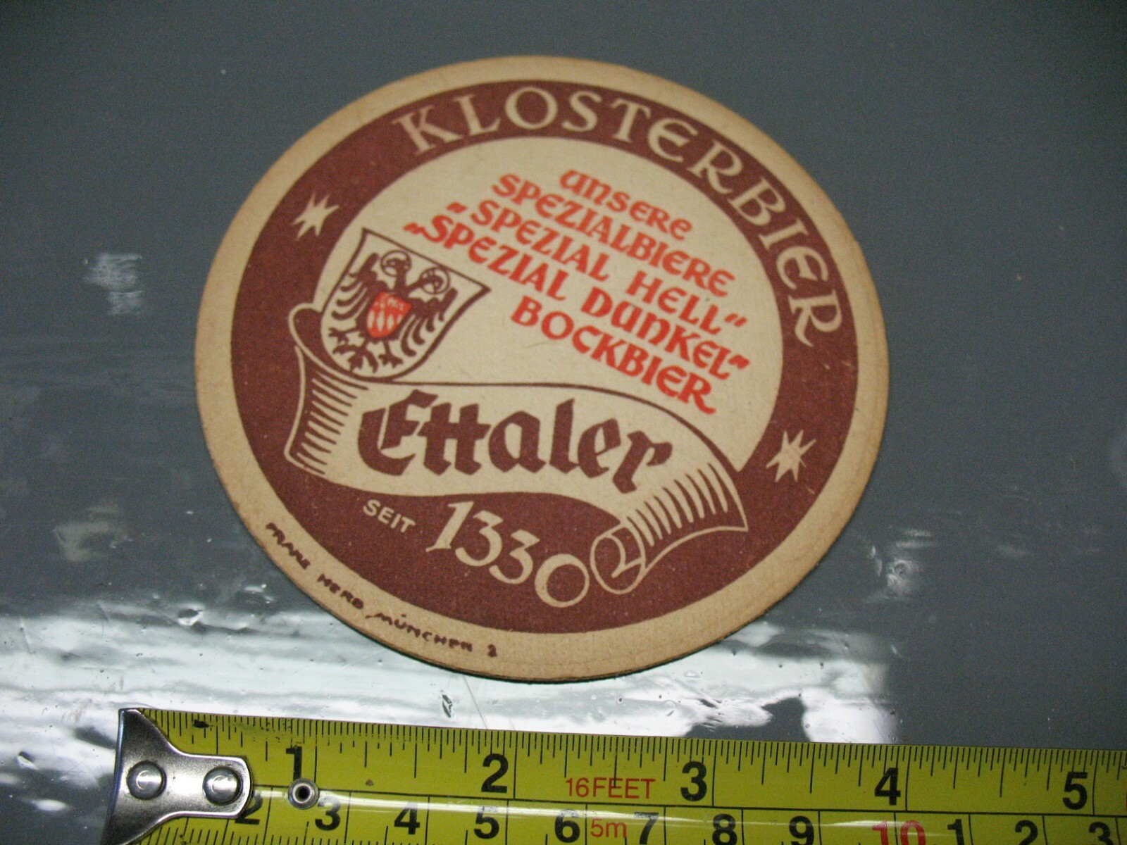 KLOSTERBIER ETTALER BEER COASTER VINTAGE GENUINE GERMANY | eBay
