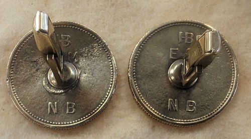 GENUINE Hudson’s Bay Co Cufflinks 1850s Beaver Fur Trade Token brass ...
