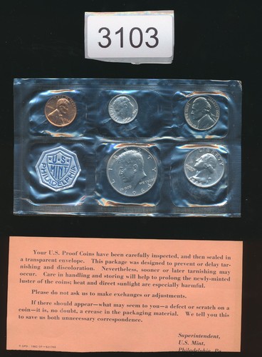 1964 SILVER PROOF SET - CHOICE SET - COA - #3101 | eBay