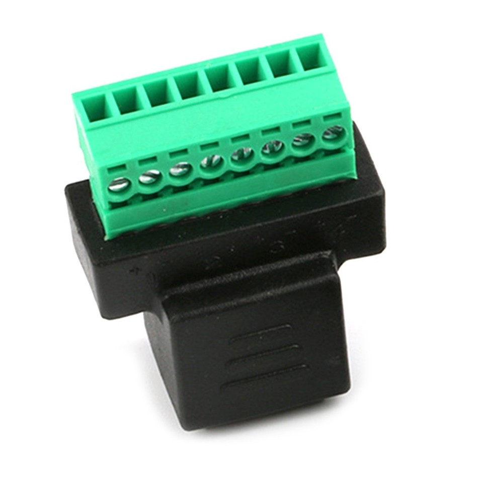 RJ45 Female to Screw Terminal 8 Pin Connector Ethernet Cable ...