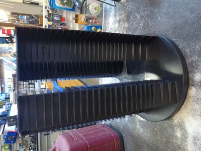 Fellowes 112 CD Disc Carousel Spinning Storage Tower Rack Black 15.5" x ...