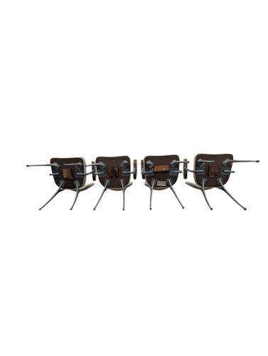 Shelby Williams Aluminum Legs Gazelle Chairs Armrests MidCentury Set of ...