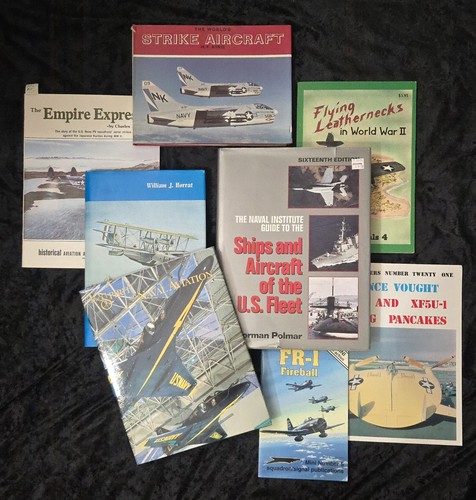LOT OF 8 ~ Airplane Books, US Navy ~ Military History, Aviation, HC ...